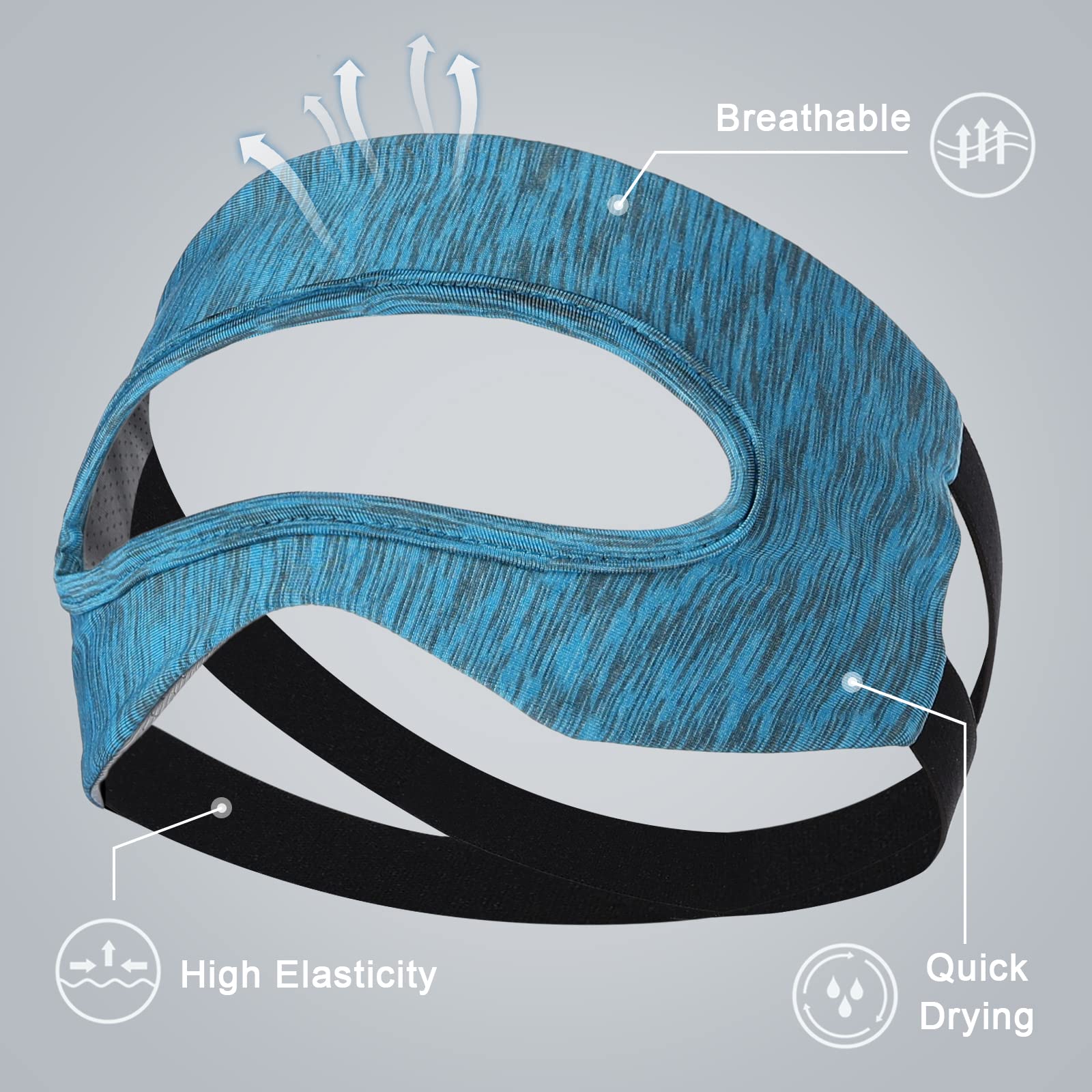 Eye Mask Cover Compatible with PSVR2 / Oculus Quest 2 / Meta Quest Pro Accessories, Breathable Sweat Band with Nose Pad for VR Headset, Elastic Eye Cover Face Cover for Meta Quest 2 (5 Pcs)