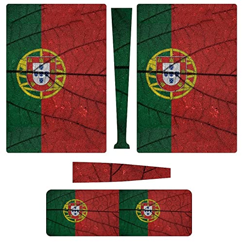 Flag of Portugal Full Protective Skin Cover Design Wrap Decal Sticker Compatible with PS5 Digital Edition Console and Controller