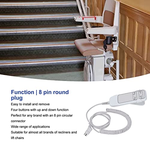 Electric Recliner Controller, Power Recliner Hand Control 4 Button 8 Pin Remote Handset Controller for Lift Chair Power Recliner
