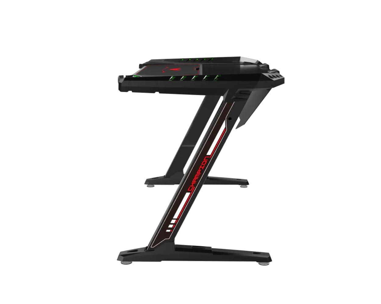 EUREKA ERGONOMIC Gaming Desk with led Lights, Multi-Functional Gaming Computer Table with Retractable Cup Holder Headset Hook for Men Boyfriend Female Gift,50 inch