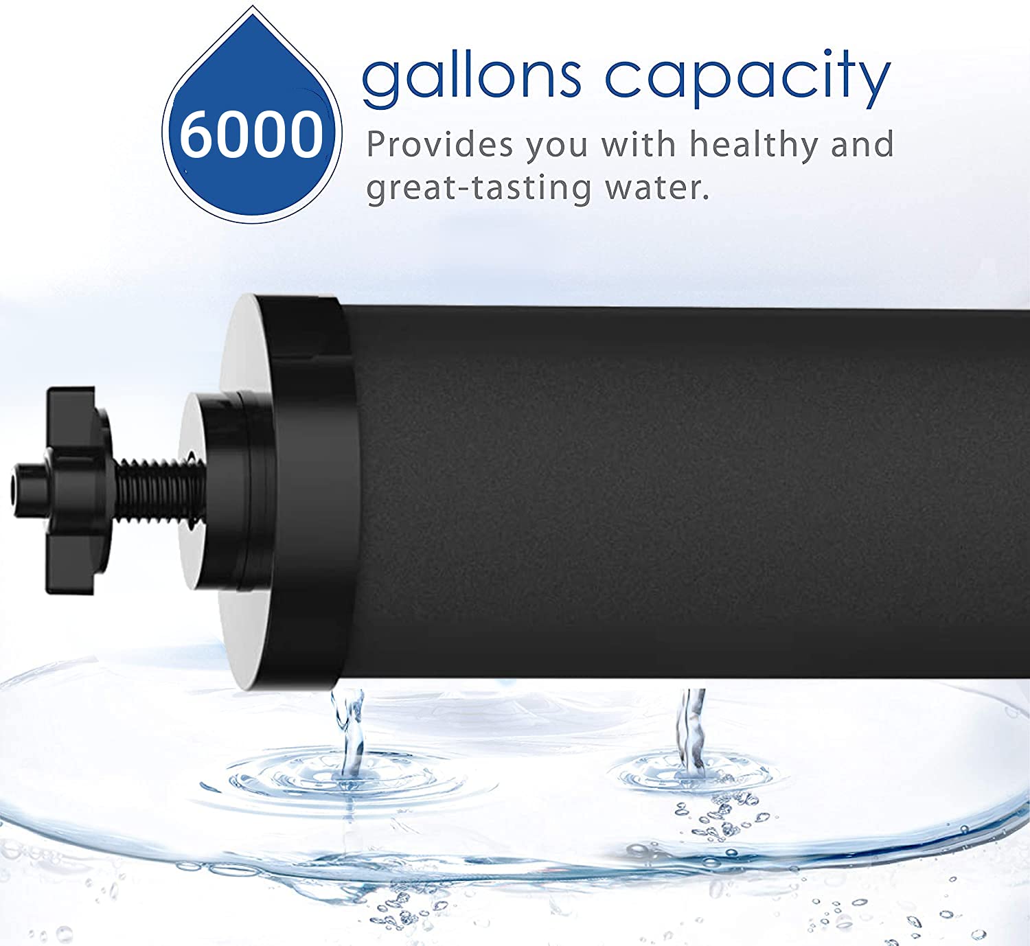 DEW FILTERS UK | BB9-2 Black Water Filter Purification Compatible Elements | PLUS PRIMER BUTTON | Traveler, Nomad, King, Big Series & Doulton Super Sterasyl | Gravity Purifier Filters