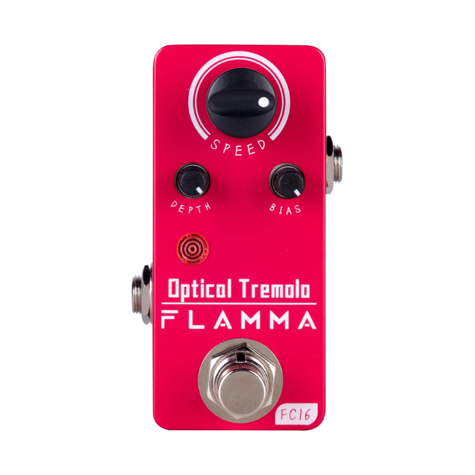 FLAMMA FC16 Optical Tremolo Pedal with Guitar Pedal Footswitch Toppers 5 Pcs One-Step Installation