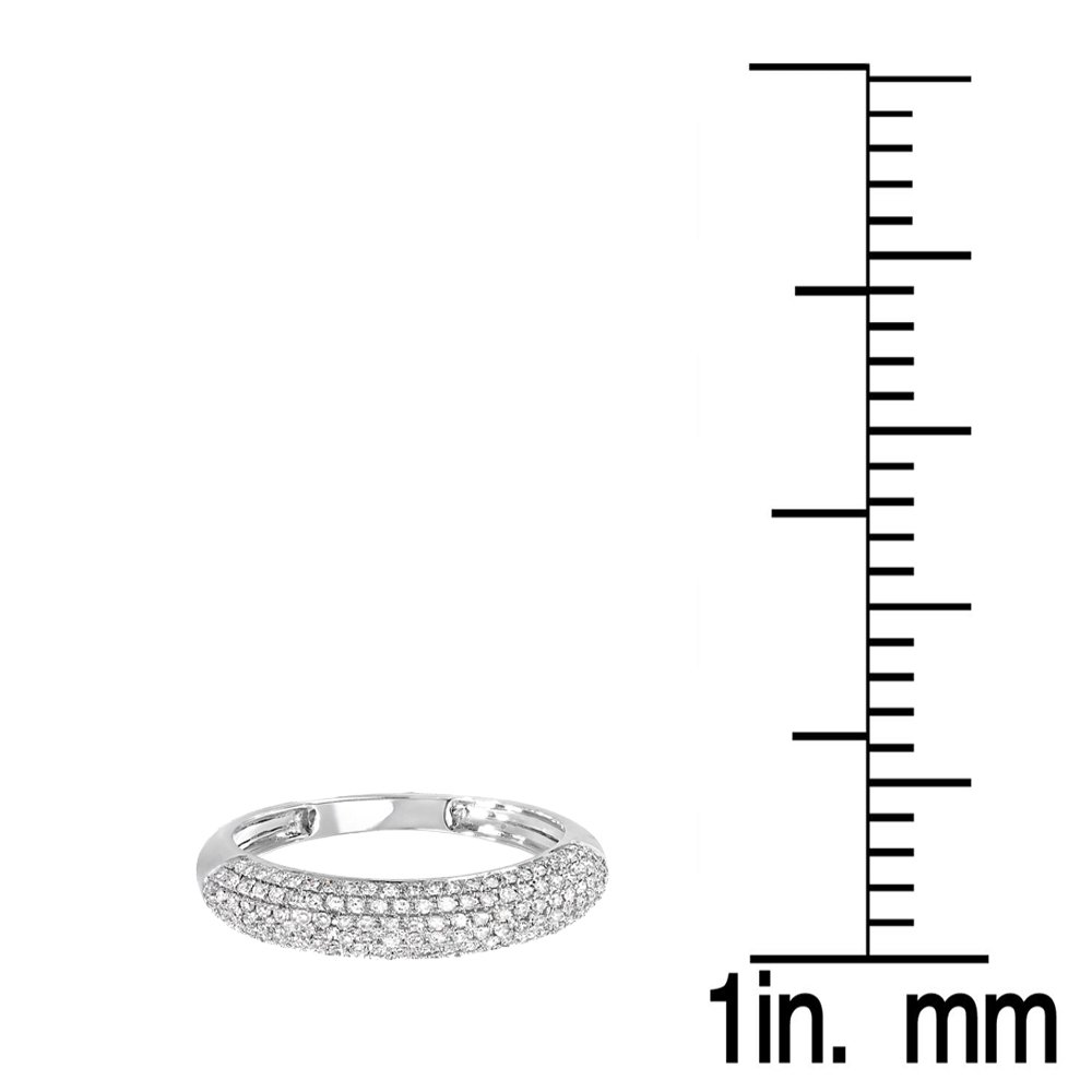 Dazzlingrock Collection 0.50 Cttw Round Diamond Ladies Anniversary Wedding Band in 10K White Gold, Size 9