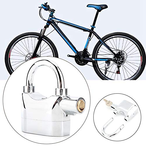 Evonecy Bicycle Alarm Lock, Aluminum Alloy Anti-Theft Padlock, for Motorcycle Bicycle