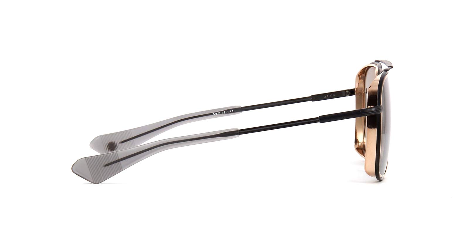 Dita INITIATOR DTS116-58-03 Sunglasses Black Iron - Rose Gold lens rims - Matte Crystal Grey w/Medium Grey - AR Lens 58mm