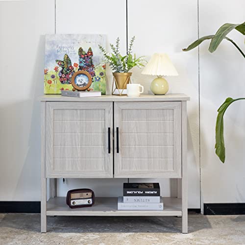 LUSUOWLZ Sideboard Storage Cabinet with USB Charger, Console Table with 2 Tire, Wooden Accent Buffet Cabinet, Console Table for Hallway Living Room & KitchenâŚ