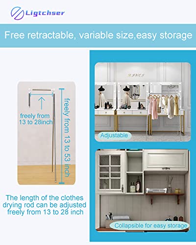 Ligtchser Portable Travel Garment Rack,Folding Clothes Rack for Dance,Travel,Camping, Drying,RV, Indoor,Outdoor. A Collapsible Mini Clothing Rack.