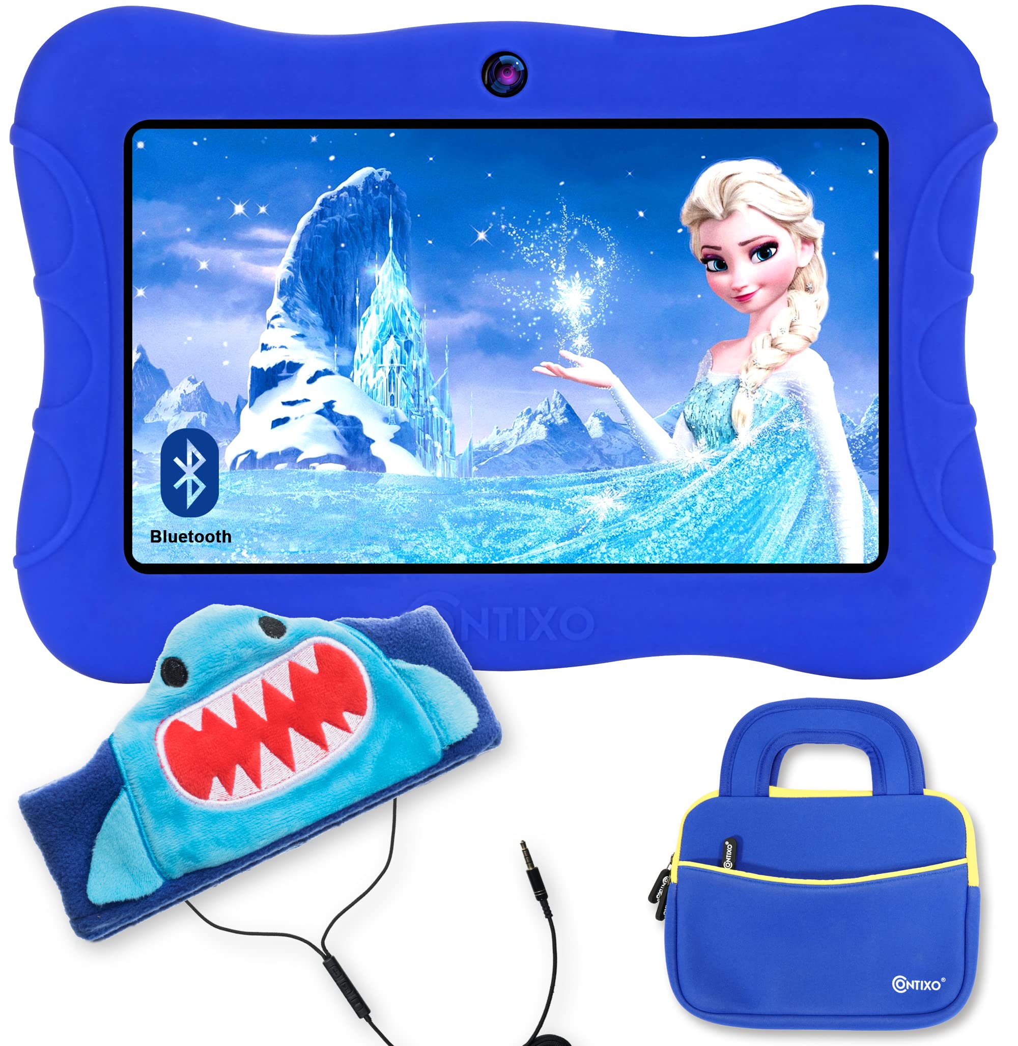 Contixo V9 Kids Tablet and H1 Kids Headphones Bundle, 7-inch HD, Ages 3-7, Toddler Tablet with Camera, Parental Control - Android 10, 32GB