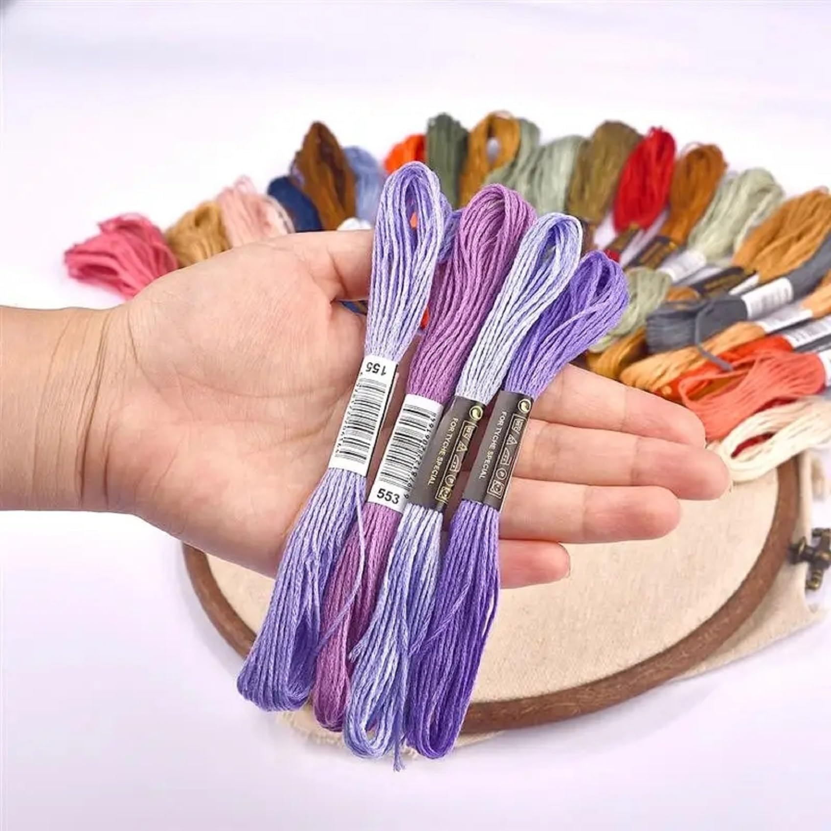 Dimension Embroidery Floss 447 Skeins Cross Stitch Thread Rainbow Color Friendship Bracelets Floss Crafts Floss Embroidery Thread with Threading Tool