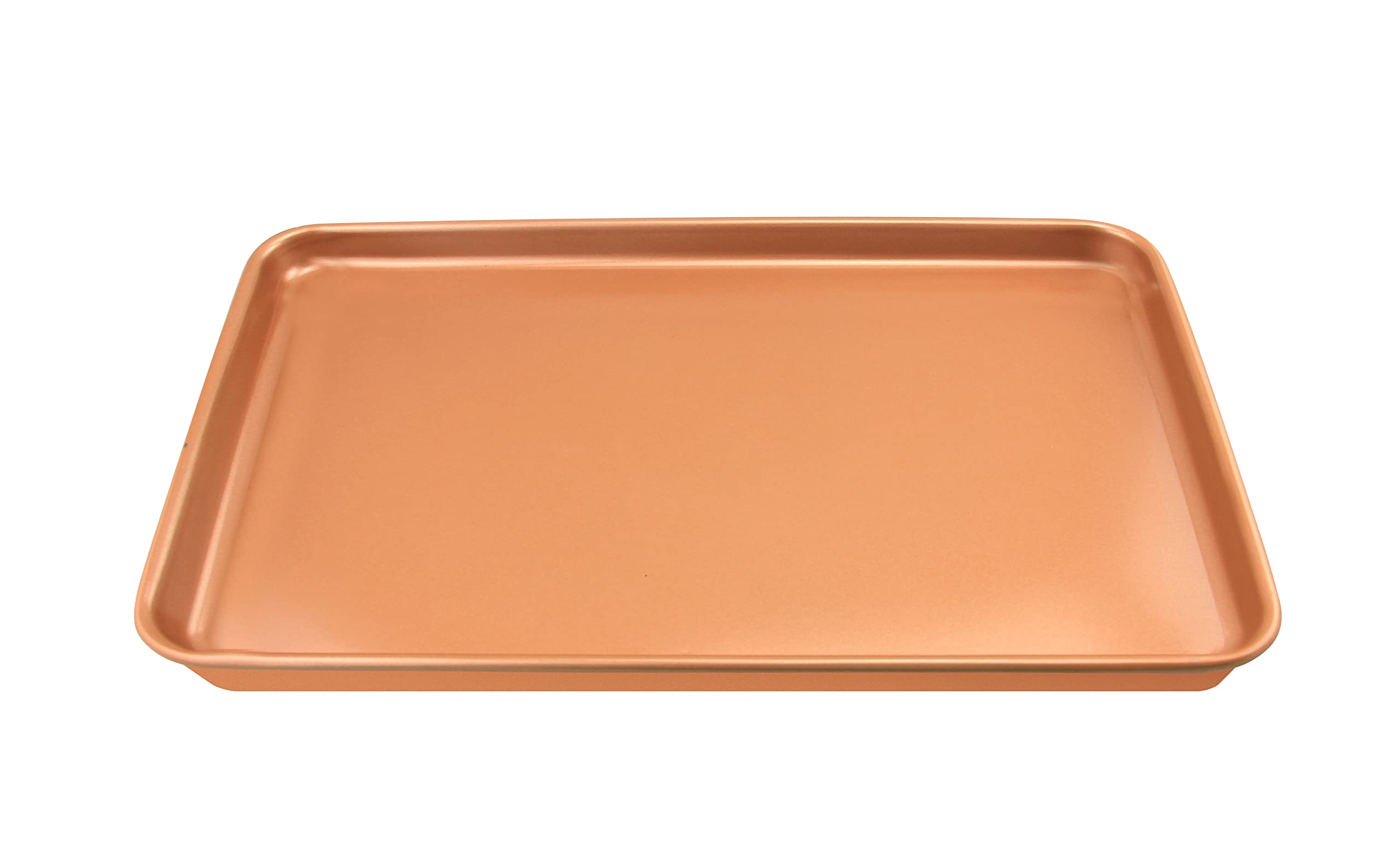 Eternal Living 16” Baking Sheet Pan Set of 2 Cookie Sheet and Toaster Oven Tray Heavy Duty, Copper (2)