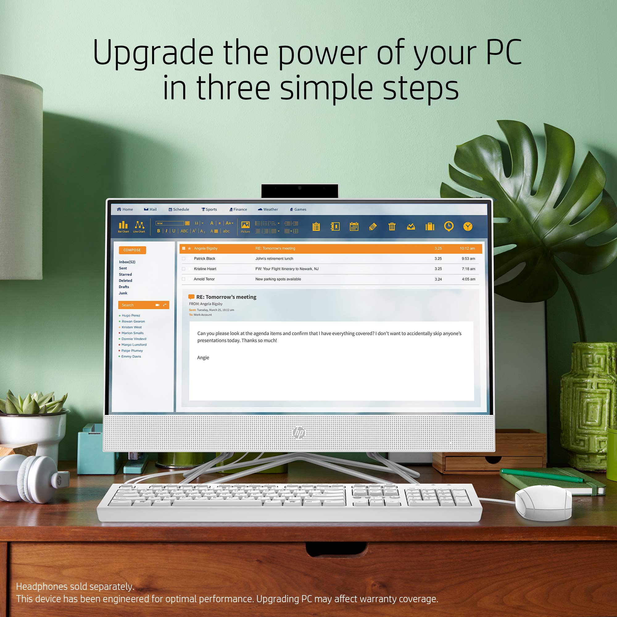 HP All-in-One Desktop Computer, 22" FHD Display, Intel Celeron G5900T, DVD-Writer, 4 USB Ports, AC WiFi, HDMI, Bluetooth, Windows 11 Home (22, 16GB RAM | 512GB SSD, White) (Renewed)