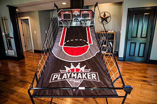 TRIUMPH SPORTS USA Play Maker Double Shootout Basketball Game Includes 4 Game-Ready Basketballs and Air Pump and Needle, Black