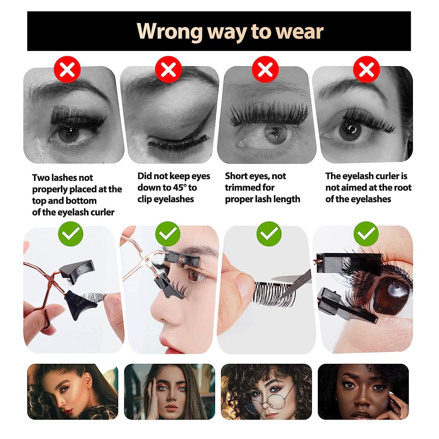 Dual Magnetic Eyelashes without Eyeliner or Glue Needed, Reusable Magnetic Eyelash Natural Look, False Eyelashes Magnetic, 4Pair Soft 3D Magnetic Lashes Kit with Applicator for Womens Easy to Wear