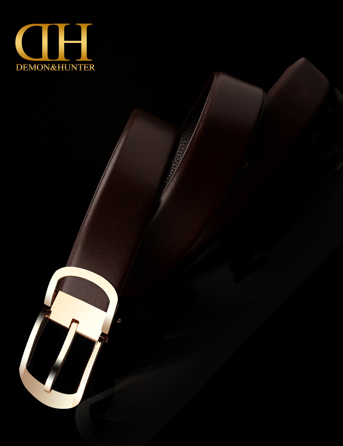 Demon&Hunter PBL Series Men's Pin Buckle Belt H00507(110CM)