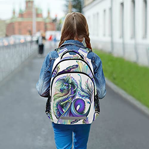 panksolu Dragon Backpack 16 Inch Laptop Water-resistant Bookbags Reflective Design Travel School Bag Casual Durable Daypack for Student with Adjustable Buckles…