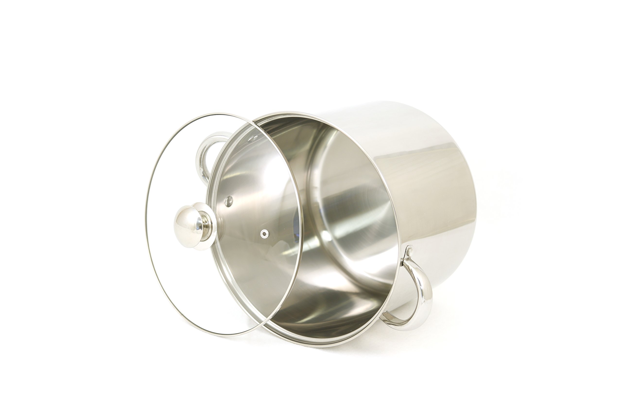ExcelSteel - 548 ExcelSteel Stockpot with Encapsulated Base, 8 quarts, Silver