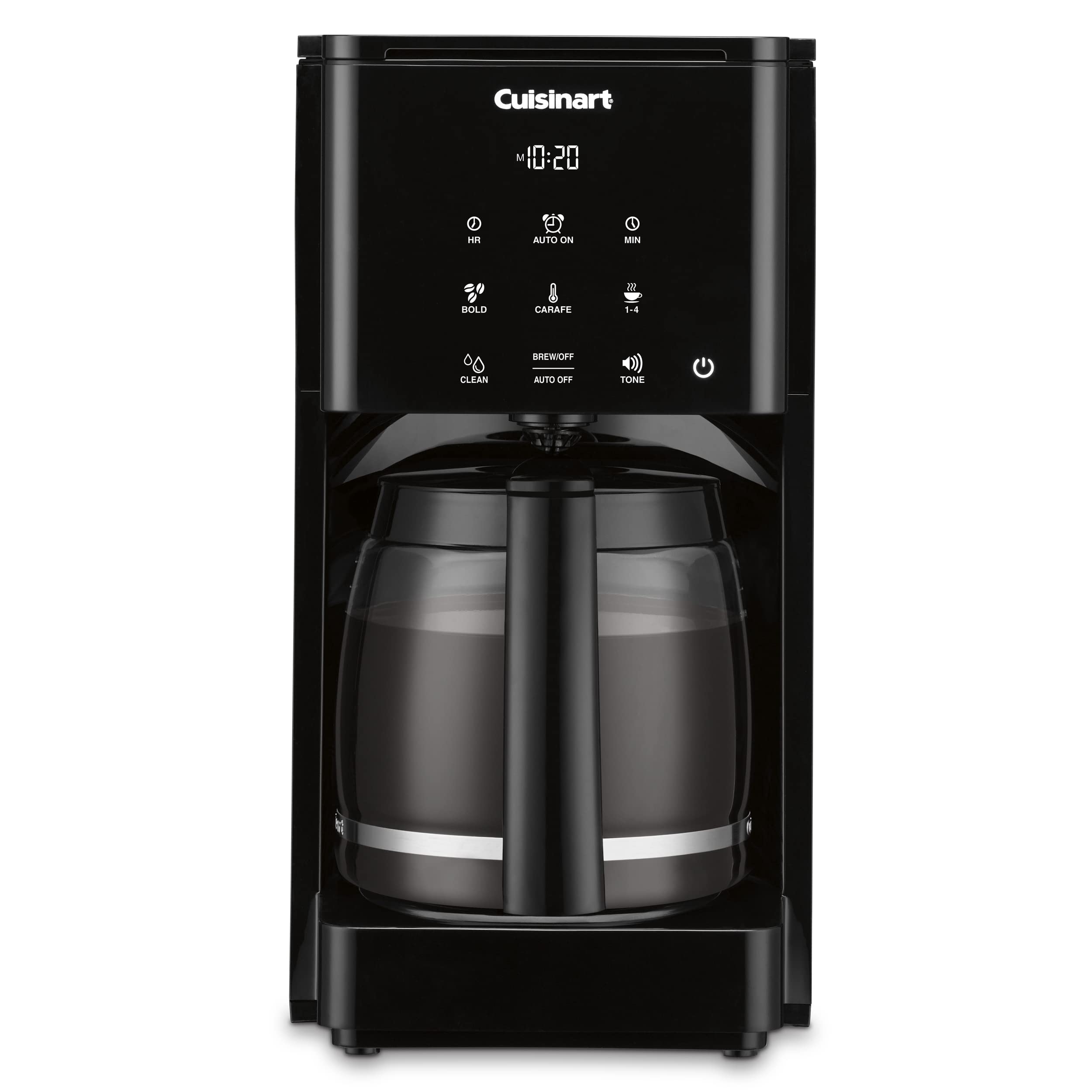 Cuisinart DCC-T20 14-Cup Touchscreen Coffeemaker with Natural Brown Coffee Filters (100-Pack) and Descaling Powder Bundle (3 Items)
