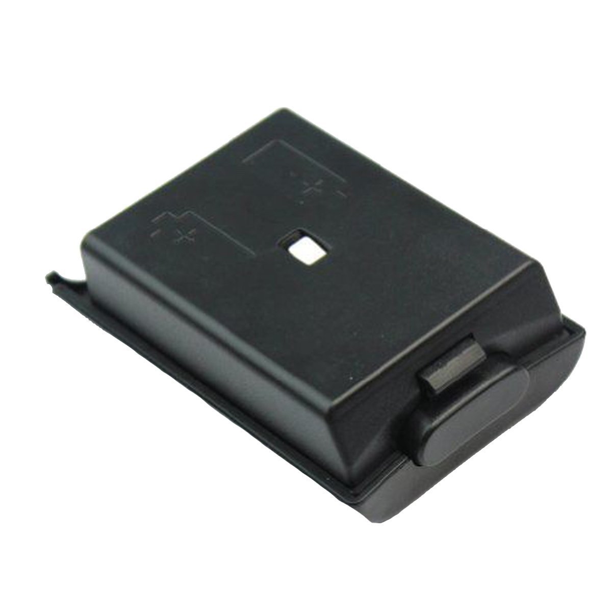 Yueton Pack of 2 Black and White Replacement AA Battery Case Back Cover Shell for Xbox 360 Controller