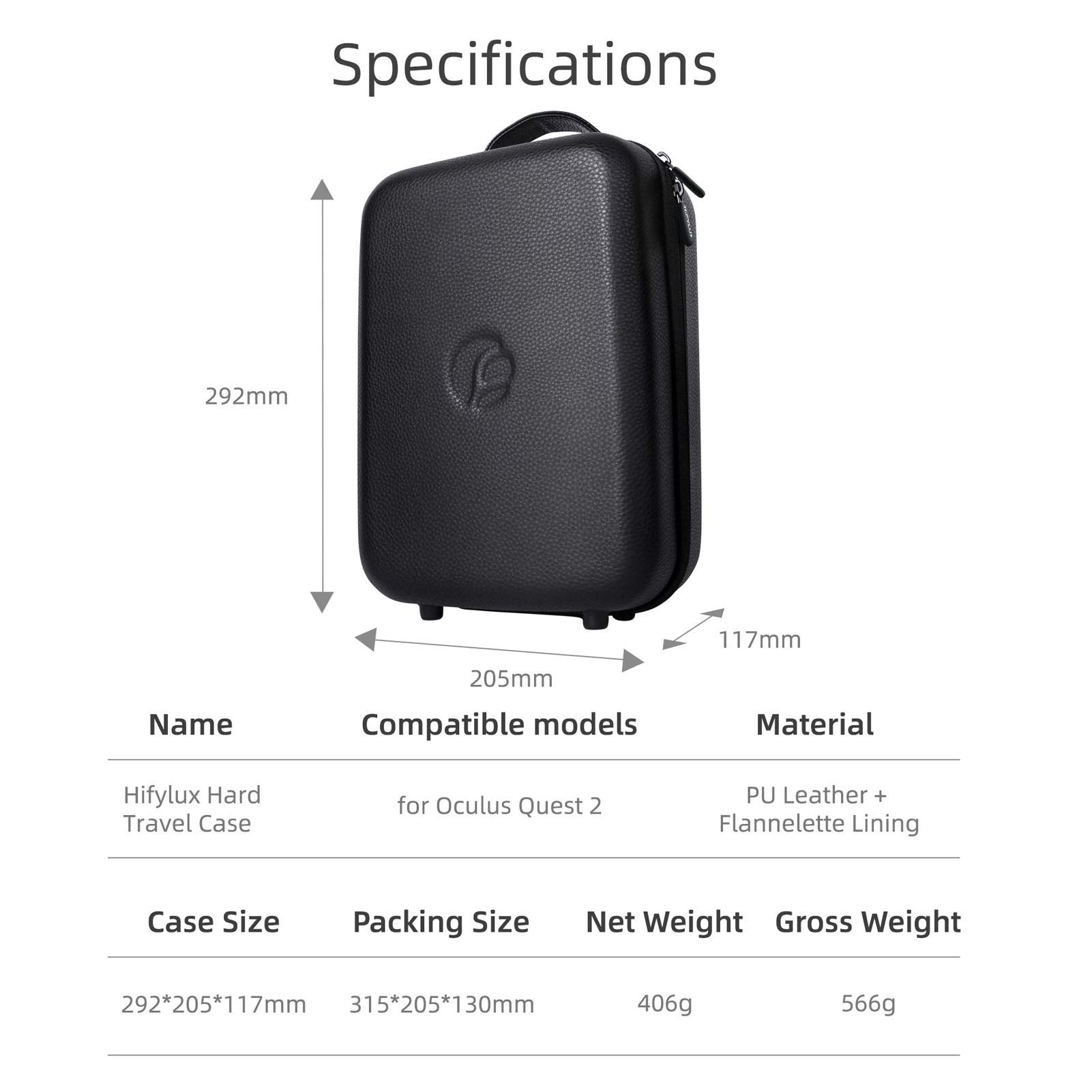 Darkhorse Hard Travel Case Storage Bag Compatible with Oculus Quest 2 VR Headset System