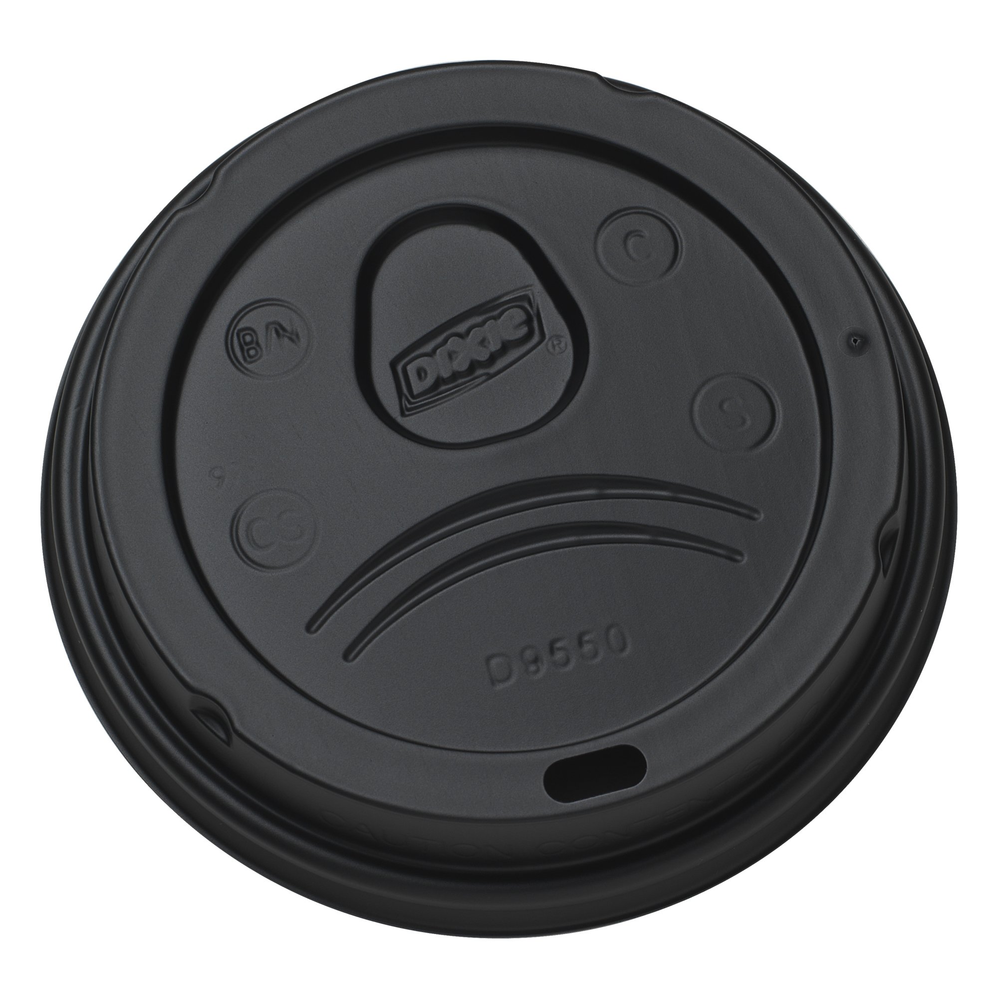 Dixie 20 and 24 oz. Dome Hot Coffee Cup Lid by GP PRO (Georgia-Pacific), Black, D9550B, 1,000 Count (100 Lids Per Sleeve, 10 Sleeves Per Case), X-Large