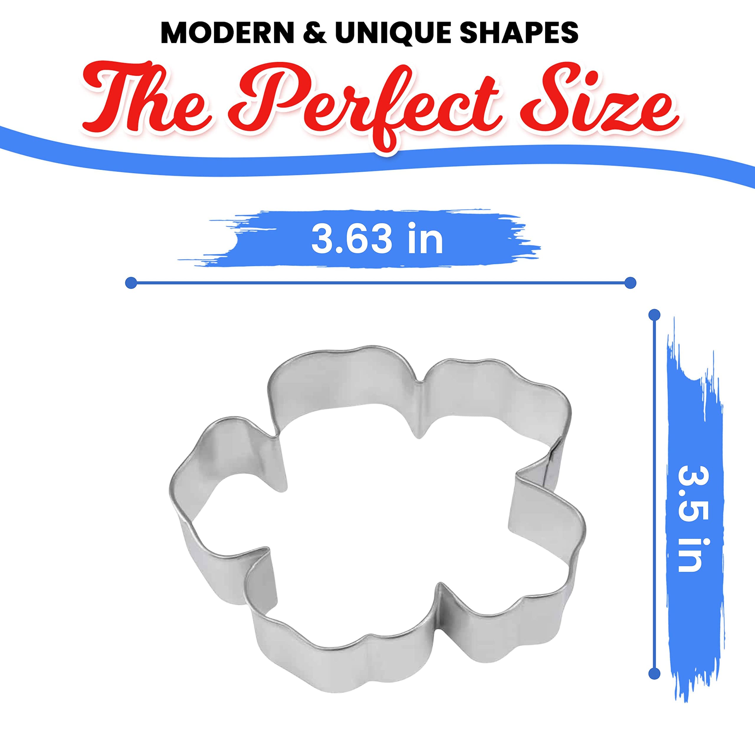 Foose Brand Store Hibiscus Flower Cookie Cutter 3.5 inch - Stainless Steel β Durable and Dishwasher safe