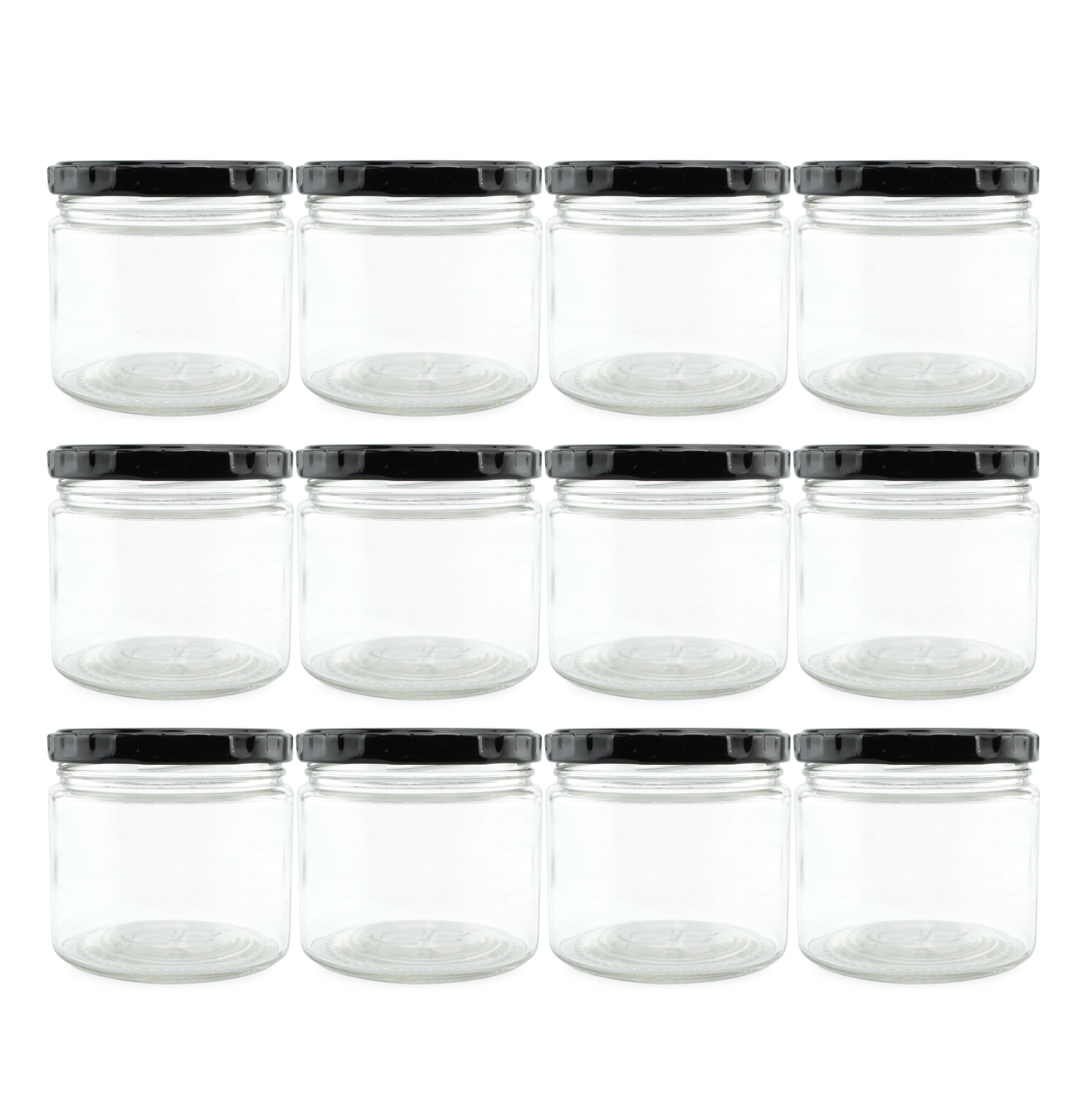 Cornucopia 10oz Empty Salsa Jars (12pk); Clear Glass Containers for Candle-Making or Sauces