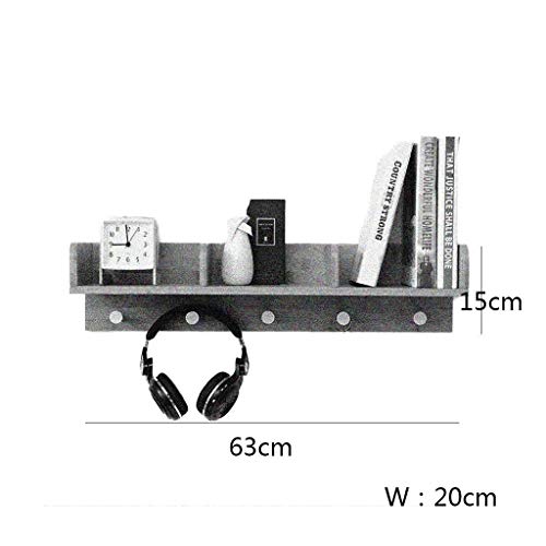 KXDFDC Wall Mounted Coat Rack with 5 Hooks for Entryway, Hallway, Bedroom Hook Rack for Keys,