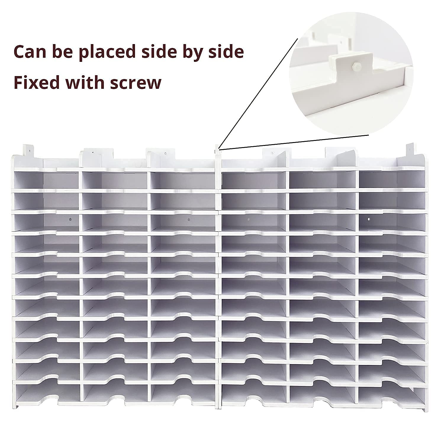 Sanfurney 36 Slots Ink Pad Holder and Stamp Pad Storage Organizer for Stampin Up or Ranger Ink Pads Diamond Painting Tray Rack for Crafts Supply, Stackable Wall Mount