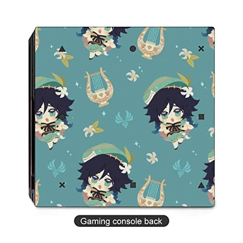 Cute Mini Genshin Impact PS4 controller and console skin sticker protective cover wireless/wired gamepad controller Full body skin Body Vinyl Sticker Decal Cover Skin