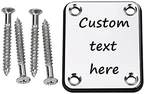 Dinikally Custom Electric Guitar Neck Plate Personalized Engraved Neck Plate for Electric Guitar, Electric Bass