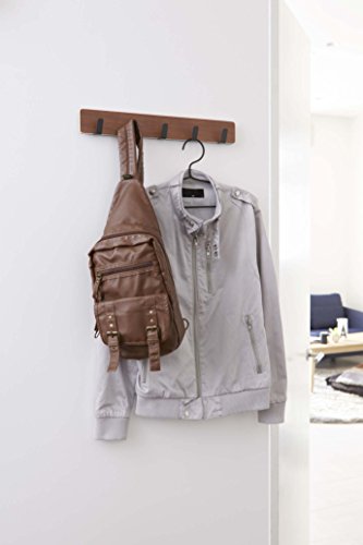 Yamazaki Home Ply Over The Door Hooks - Hanging Coat Rack, Wood, Over-The-Door, Minimal Assembly Req. Brown Small