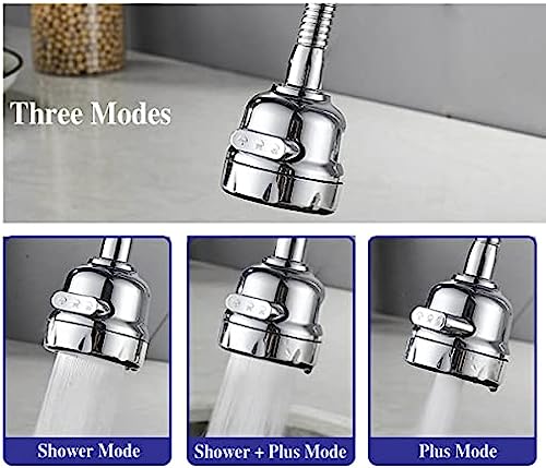 Degree Swivel Kitchen Sink Faucet Aerator Water Saving Tap Aerator Faucet Nozzle for Kitchen, 360° Bathroom Faucet (Shorter Style 1PC)