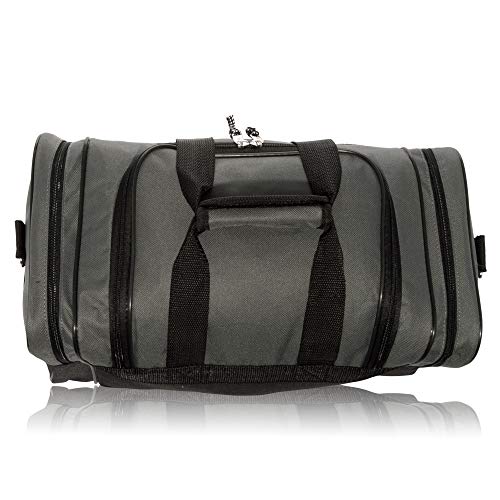 Dalix 17'' Blank Duffle Bag in Gray and Black Medium