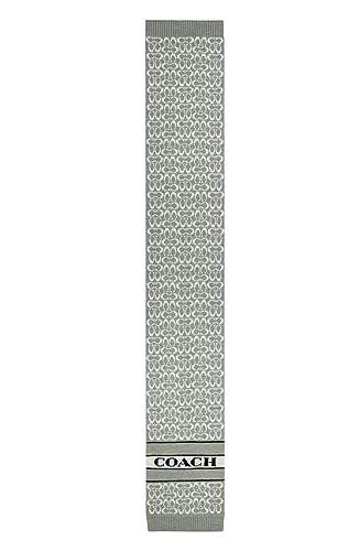 Coach Women's Signature C Logo Knit Scarf, Chalk, One Size
