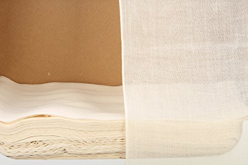 DeRoyal Highest Food Grade Natural Cheesecloth, Reusable, Grade 90, 100% Unbleached Cotton, 44x36 Fine Mesh, 50 Yards Packed in IdealFold Box