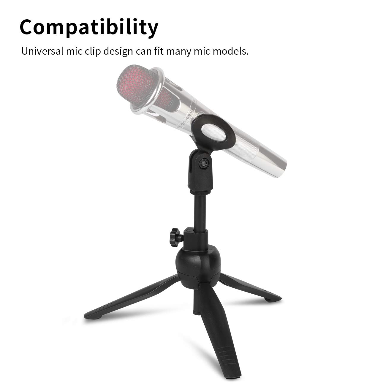 Depusheng Microphone Stand Desktop Tripod Stand Wired Wireless Microphone Stand Desktop Microphone Stand