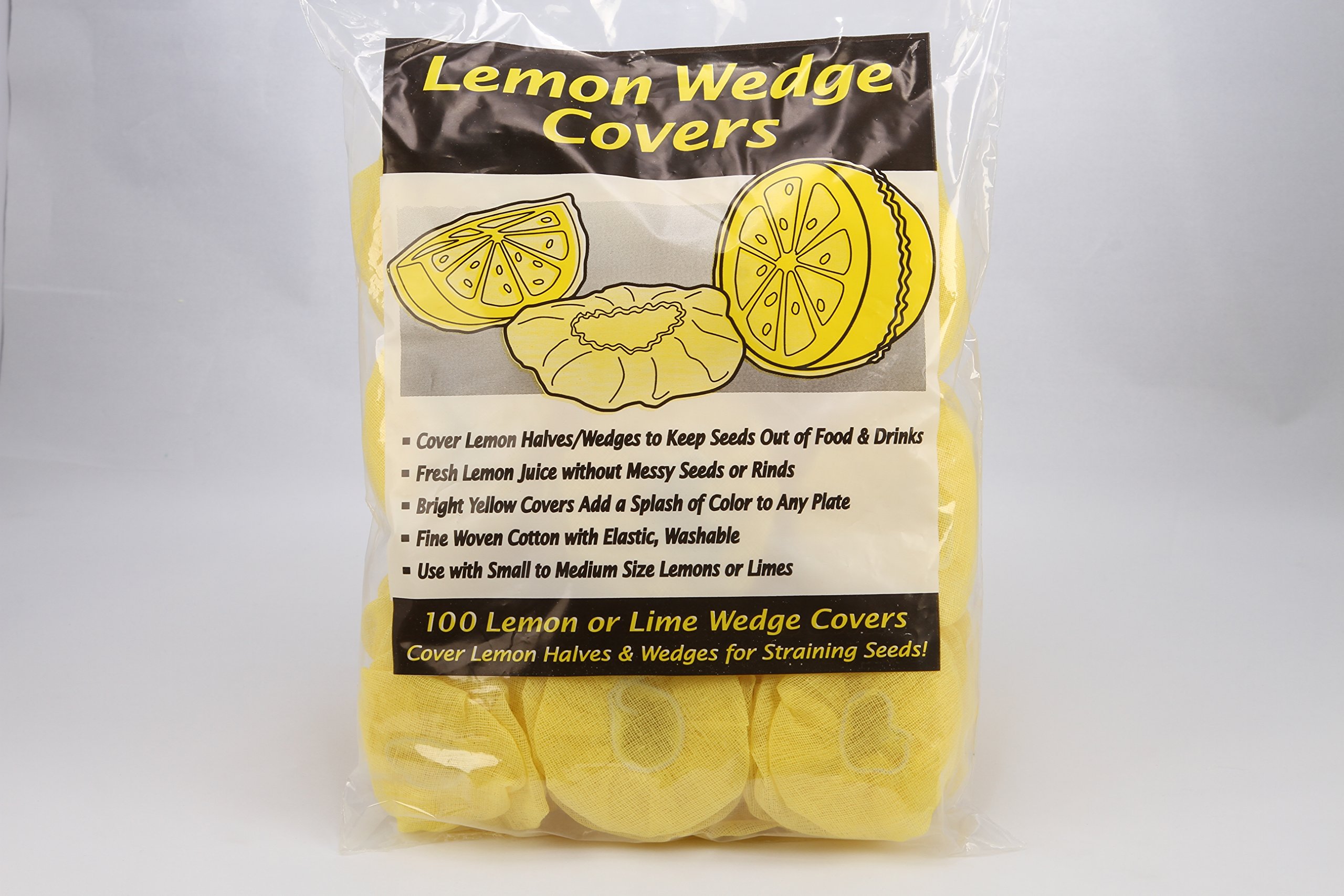 DeRoyal Lemon Wedge Stretch Wrap, Fine Woven Cotton, Washable, Yellow, 100-Count