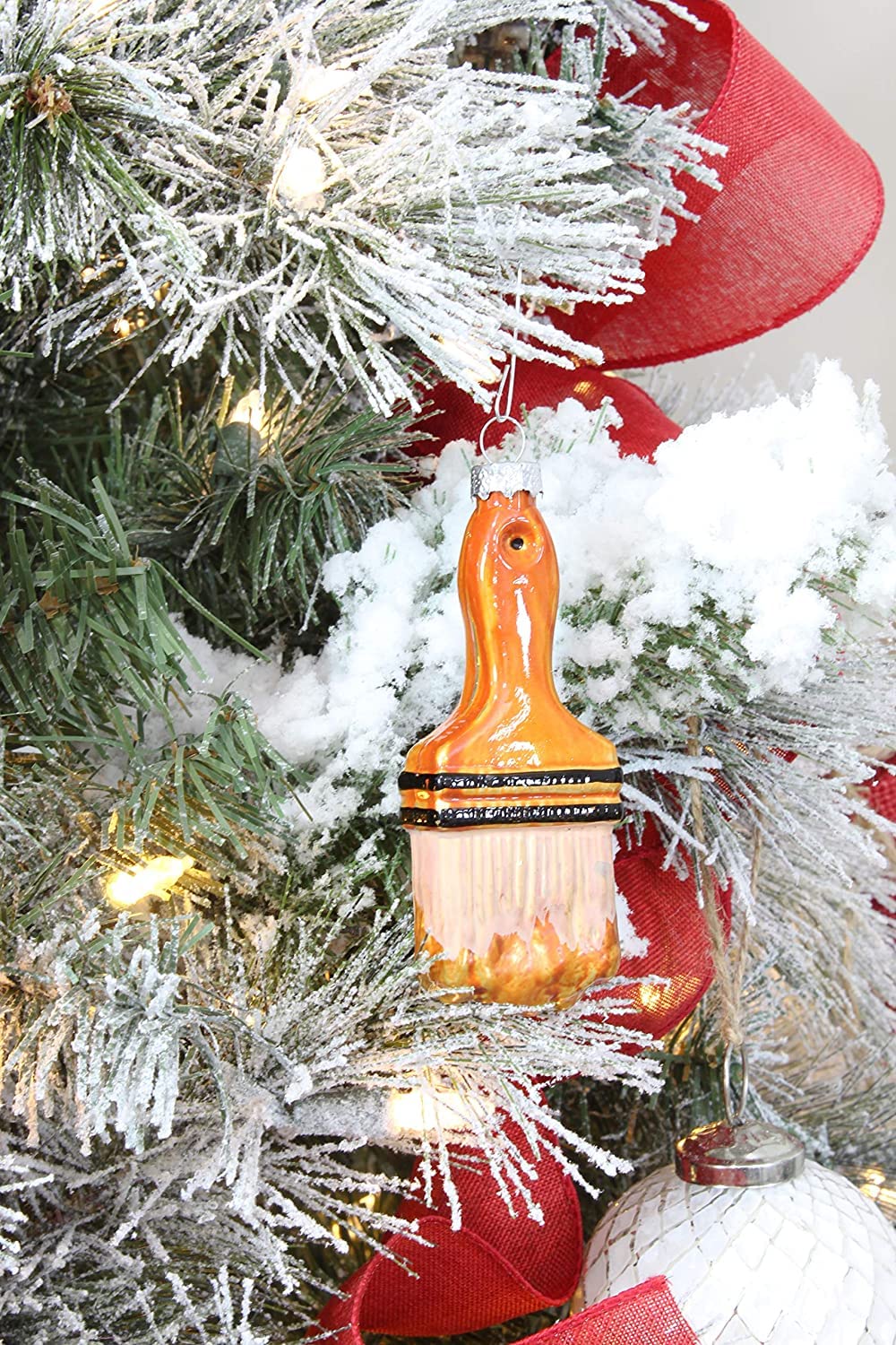 Decorae Glass Handyman Christmas Ornaments (Set of 3); Tools Holiday Decorations with Wrench, Saw and Paintbrush