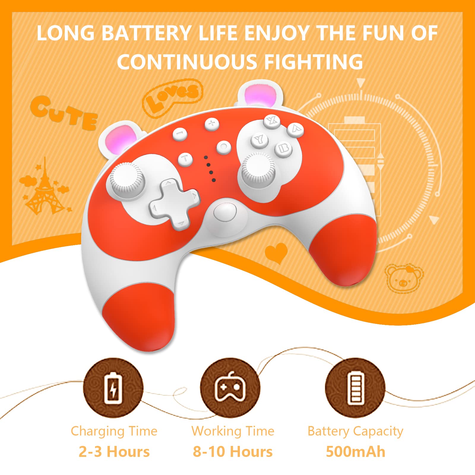 DYONDER Switch Pro Controller for Switch/Lite/OLED, Mini Wireless PC Gaming Controllers For Kids(Green)