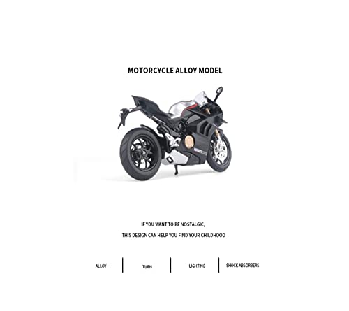 SQFZLL Die Cast Motorcycle Model 1:12 Dukadi V4S Panigale Die-cast Motorcycle Model Model Replica with Sound and Light Birthday Present for Friends