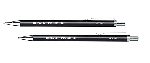 Derwent Mechanical Pencils 0.7, Metal Barrel, Precision, HB (2302429)