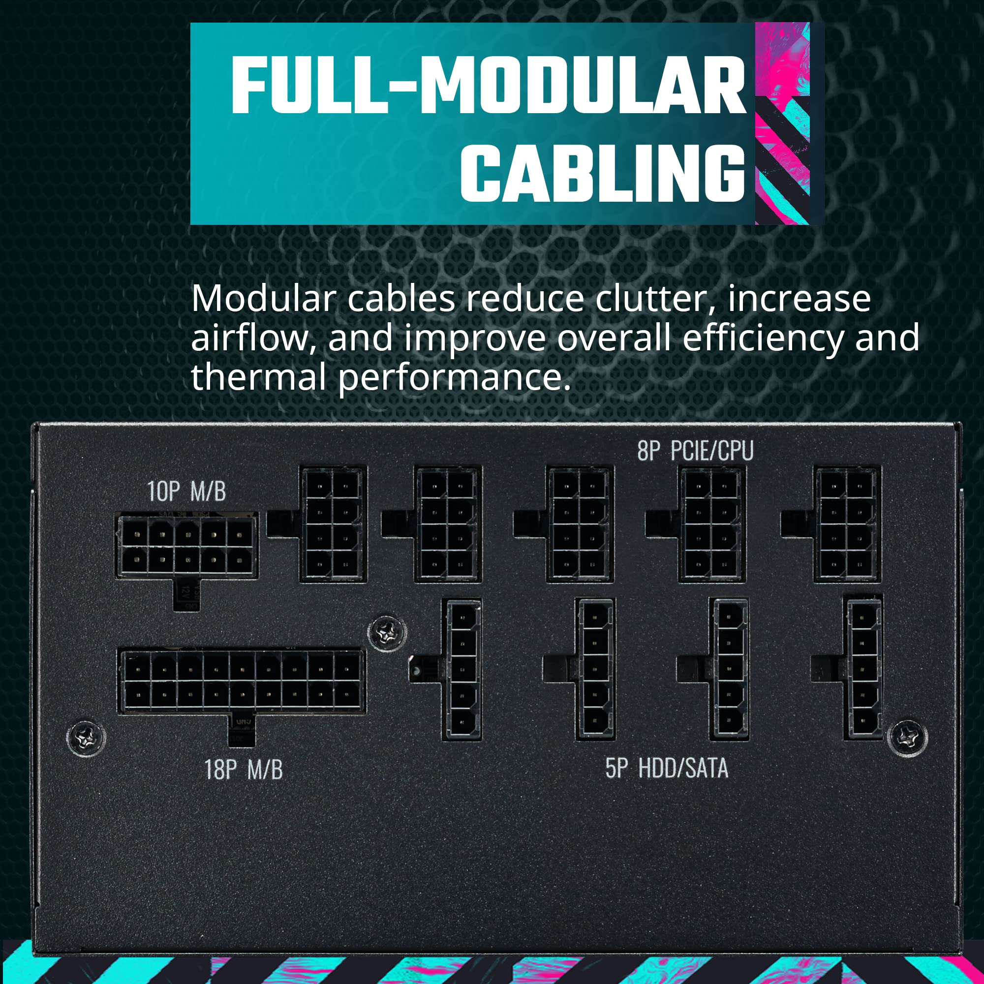 Cooler Master V850 Gold V2 Full Modular,850W, 80+ Gold Efficiency, Semi-fanless Operation, 16AWG PCIe high-Efficiency Cables