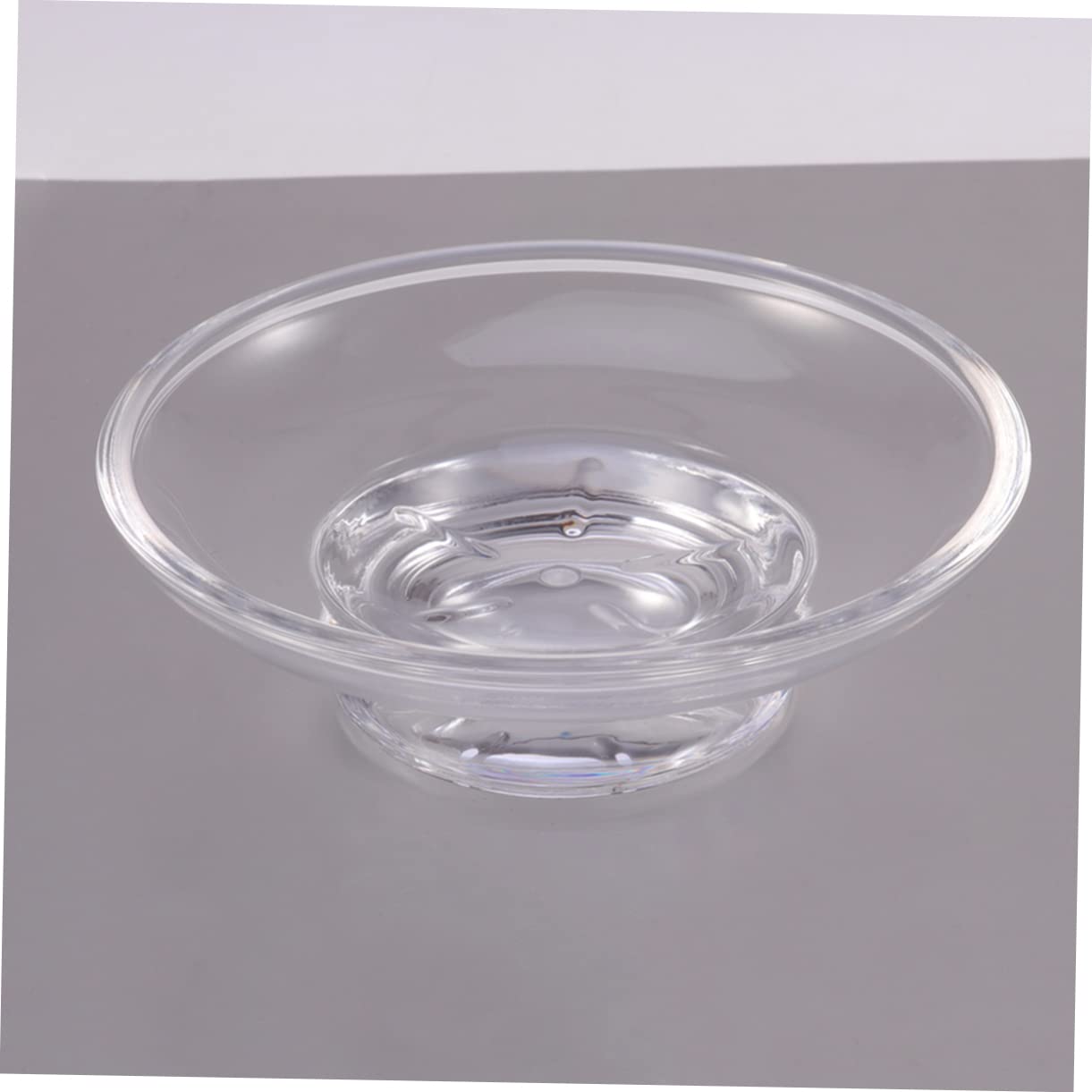 COOLHIYA Box Vanity Soap Savers for Bar Soap Glass Dish Soap Dispenser Glass Container Terrarium Glass Soap Stand Round Tray Sink Tray Decor Bathroom Soap Container Crystal Soap Dish