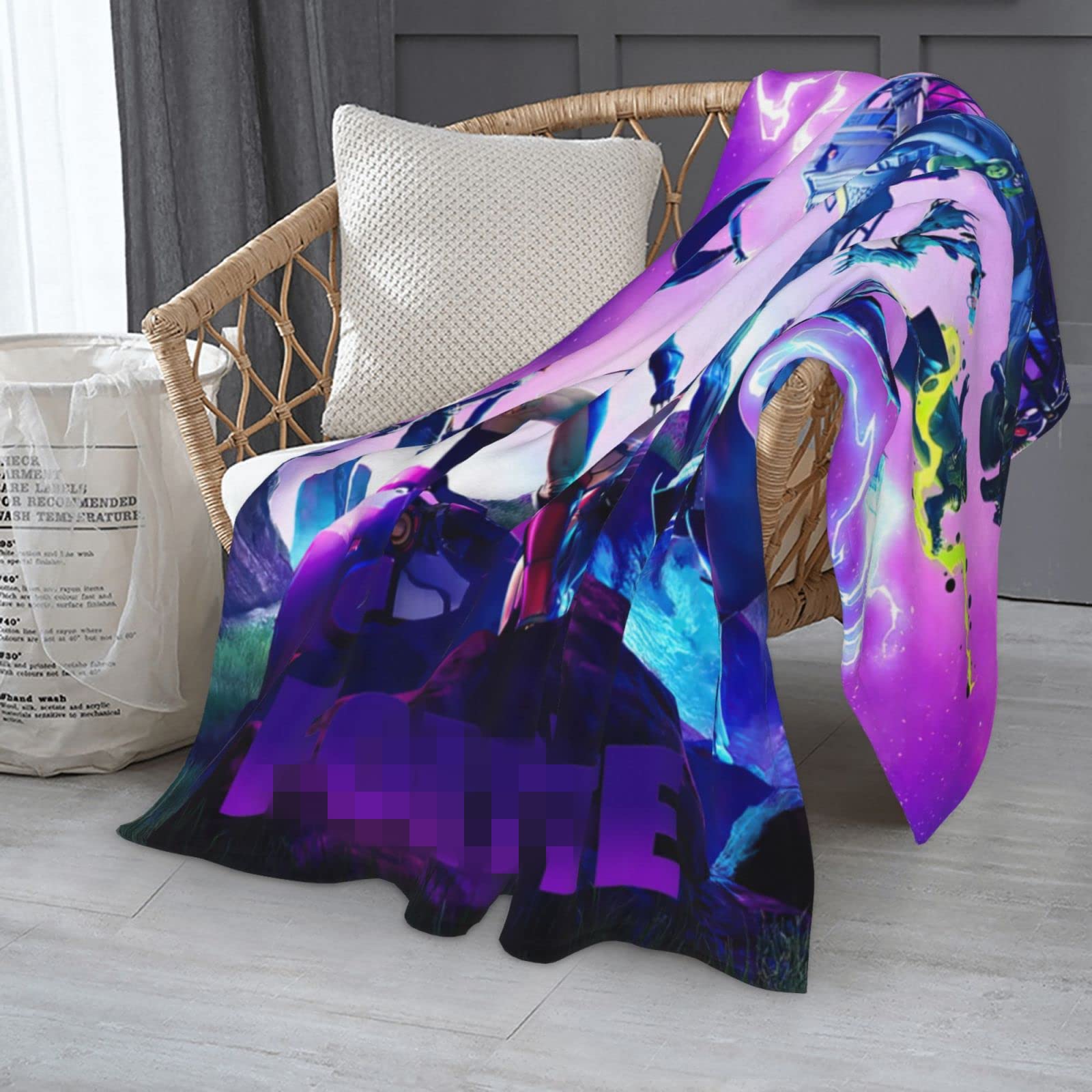 Creative Blanket Game Characters 3D Printing Soft Warm Flannel Blanket Lightweight Bedding Suitable for Sofa Camping Bedroom Bed Office