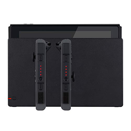 eXtremeRate Firefly LED Tuning Kit for Nintendo Switch Joycons Dock NS Joycon SL SR Buttons Ribbon Flex Cable Indicate Power LED - Red (Joycons Dock NOT Included)