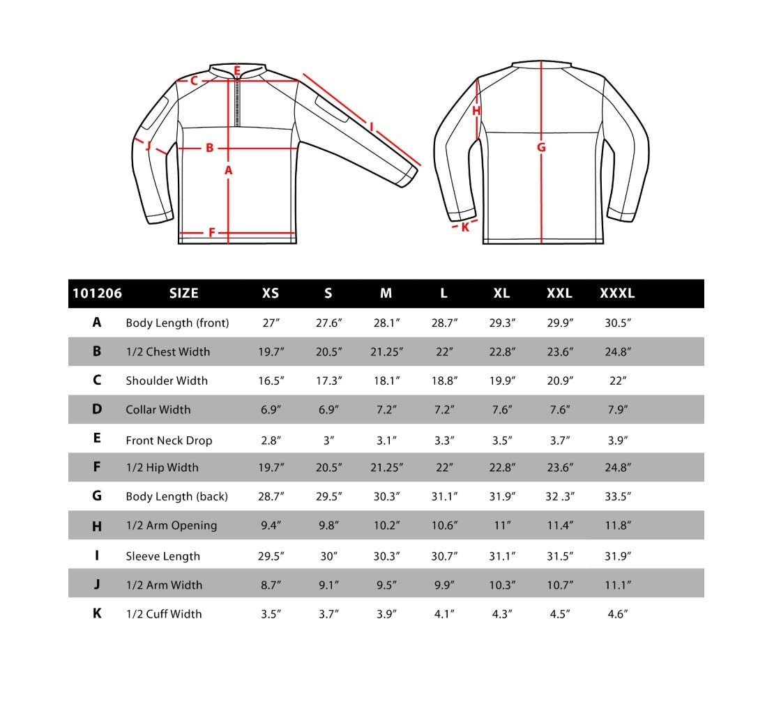 Condor Elite 101206-002-M Trident Battle Top Ls Black, M