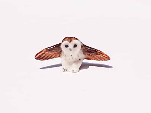 SSJSHOP Baby Owl Micro Tiny Dollhouse Figurines Hand Painted Ceramic Animals Collectible Gift Home Garden Decor
