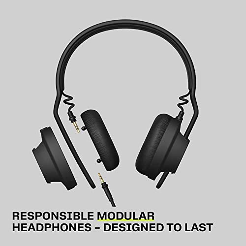 Liquid Audio Aiaiai TMA-2 DJ Modular Professional Headphones Bundle w/Pighog 25β Extension Cable Polishing Cloth (3 Items)