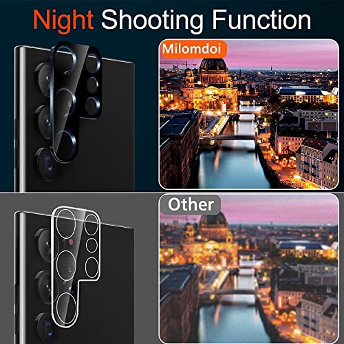 Milomdoi [3+3 Pack] for Samsung Galaxy S23 Ultra Screen Protector [Not Glass] Accessories 3 Pack TPU Film with 3 Pack Tempered Glass Camera Lens screen protector for Samsung S23 Ultra case friendly