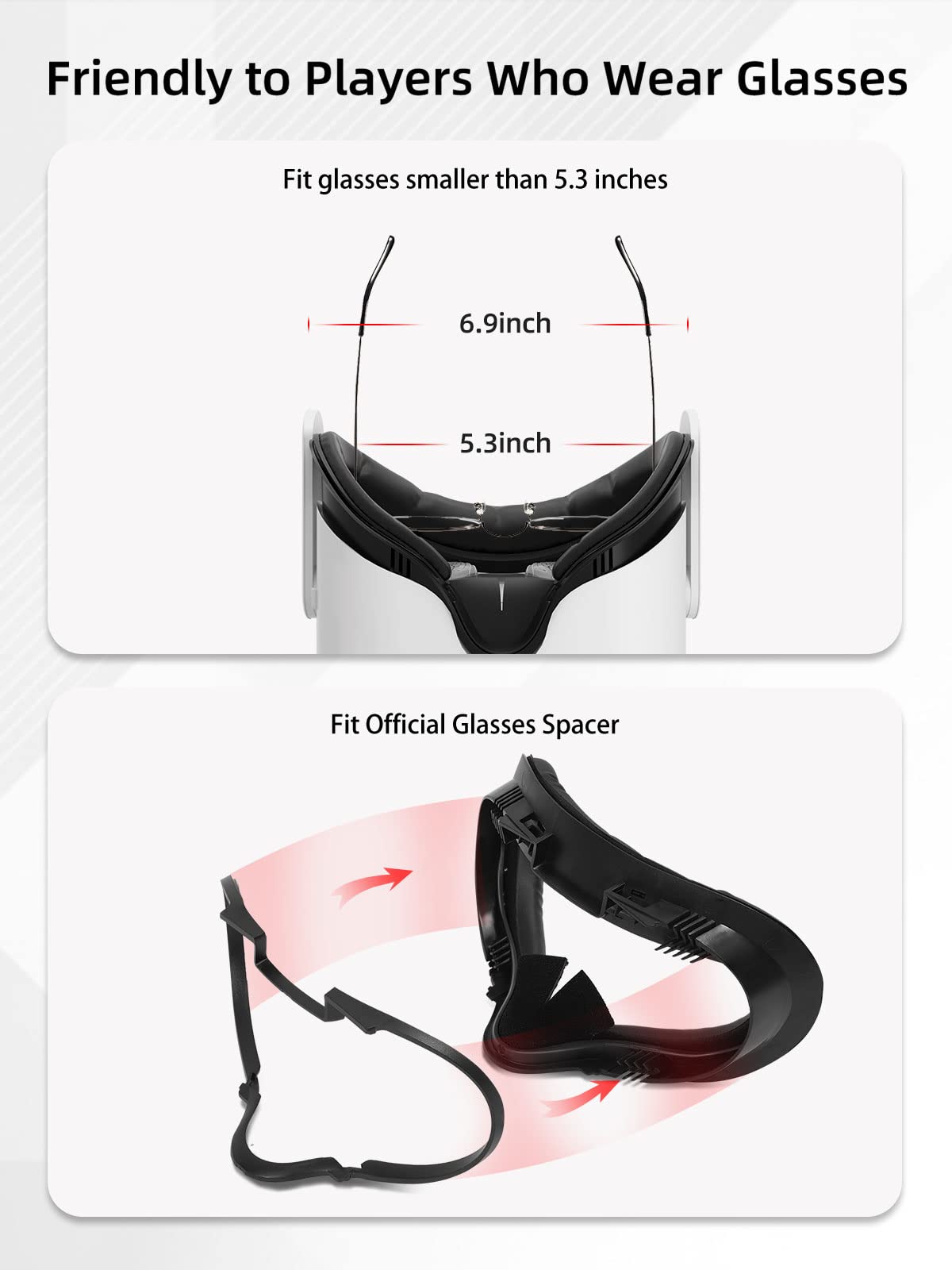 Five Piece Sets VR Face Interface and Power Bank Battery Strap Holder Compatible for Quest 2
